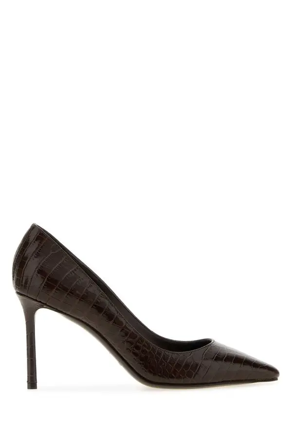 JIMMY CHOO Romy 85 Leather Pumps - Brown