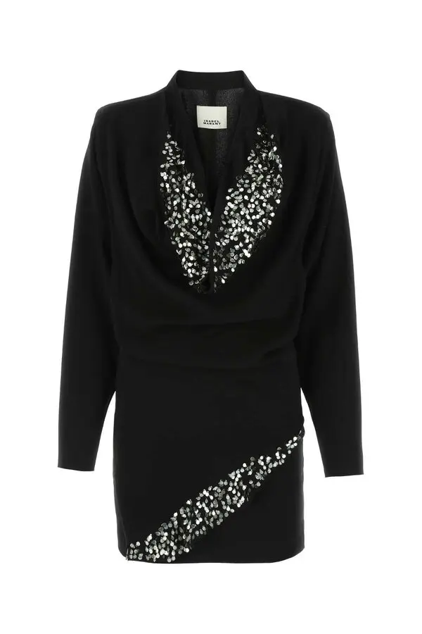 Isabel Marant Étoile Lazeli Sequin Embellished Mini Dress - Black