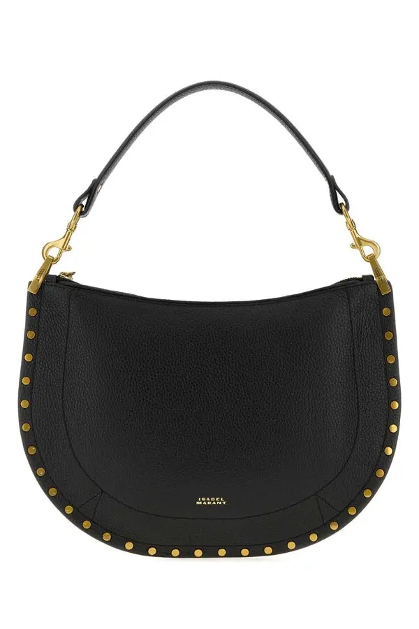 Isabel Marant Étoile Oskan Mini Leather Shoulder Handbag With Stud Embellishments - Black