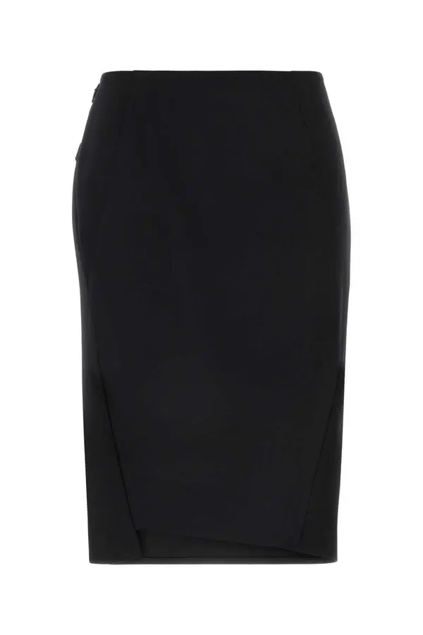 Versace Stretch Wool Mini Skirt