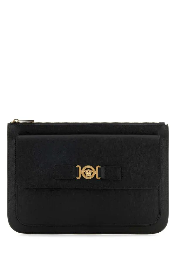 Versace Large Medusa Biggie Leather Clutch Bag