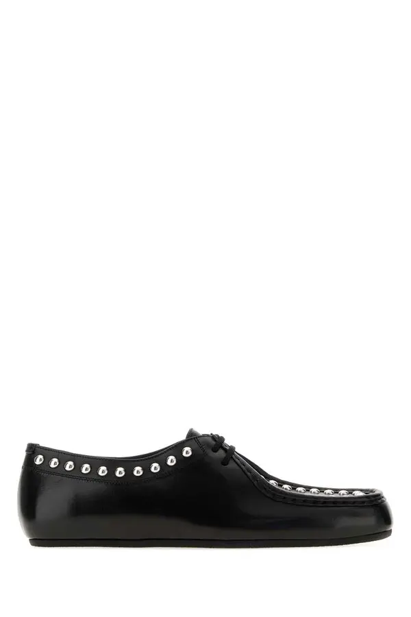 JIL SANDER Leather Lace-up Shoes - Black