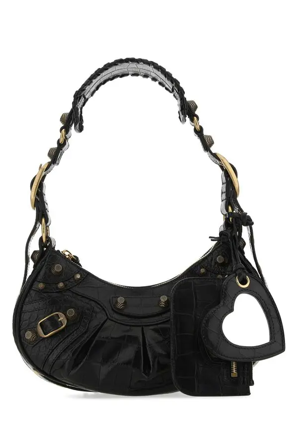 Balenciaga Le Cagole Xs Mini Leather Shoulder Handbag - Black
