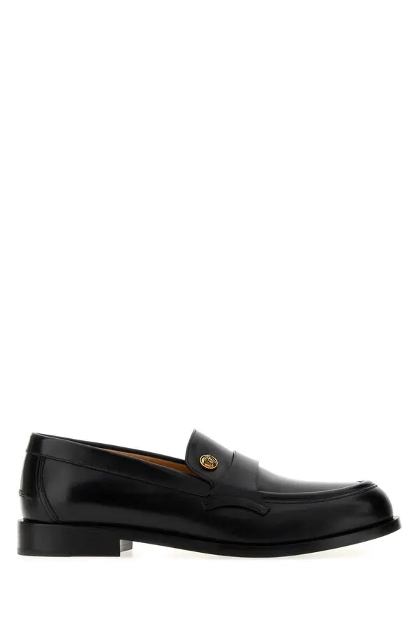 Versace Calf Leather Loafers With Medusa Emblem