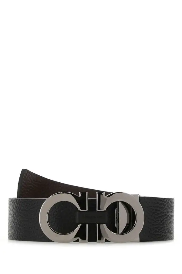 FERRAGAMO Reversible Calf Leather Belt, 3.5 Cm Width