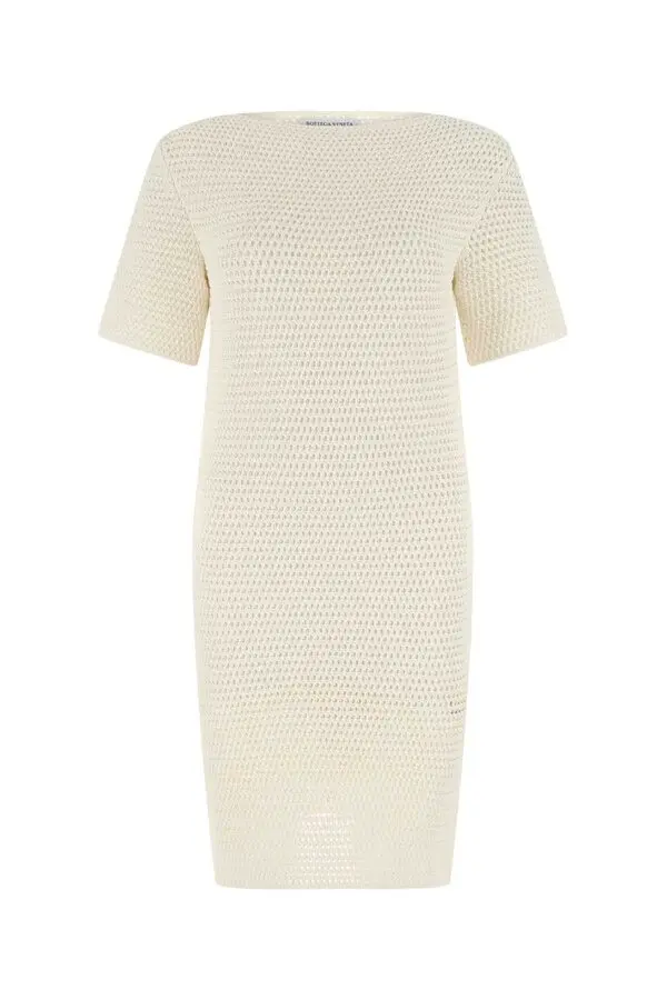 Bottega Veneta Ivory Crochet Dress