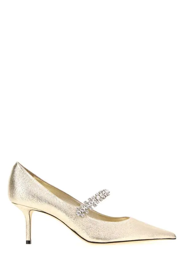 JIMMY CHOO Bing Fabric Pumps - Gold