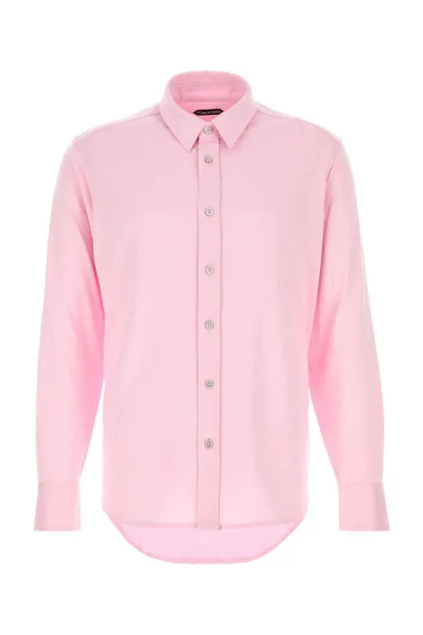 TOM FORD Silk-blend Button-front Shirt - Pink