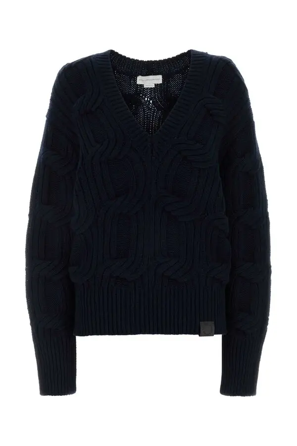 Stella McCartney V-neck Wool Cable Knit Sweater