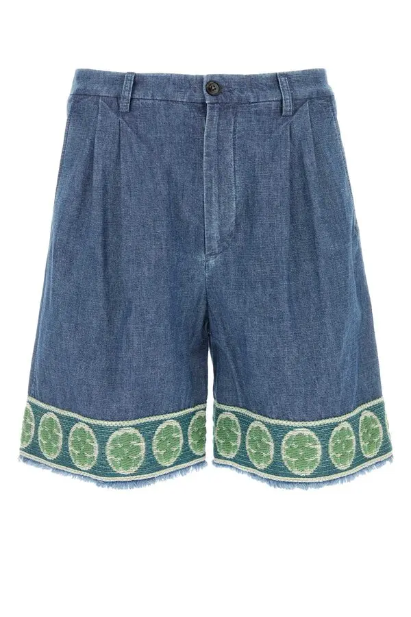 Valentino Garavani Denim Bermuda Shorts For