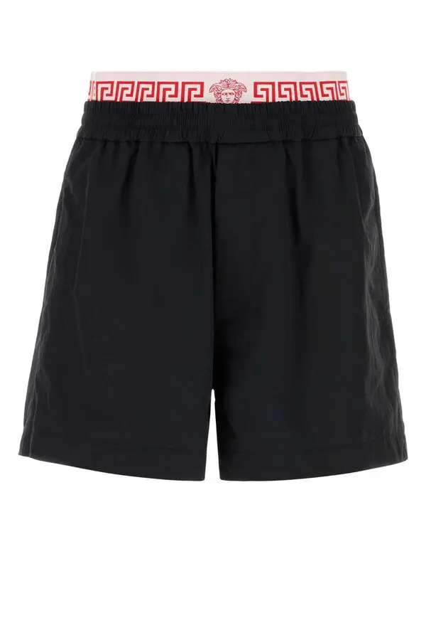 Versace Versatile Nylon Bermuda Shorts - Black