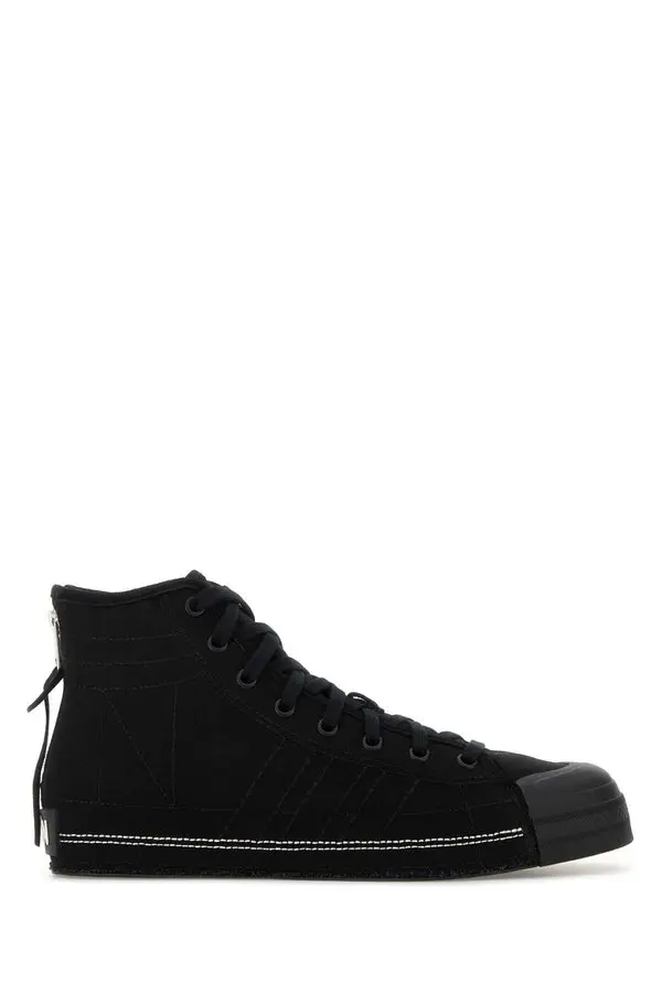 Y-3 YOHJI YAMAMOTO ADIDAS High-top Lace-up Canvas Sneakers