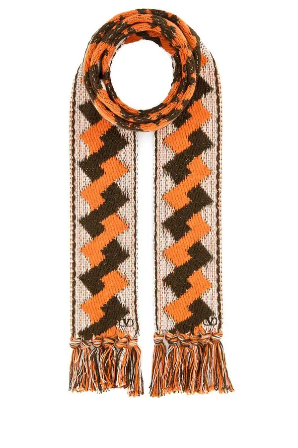 Valentino Garavani Embroidered Jacquard Scarf, 180 X 7 Cm