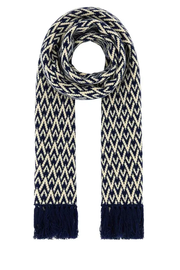 Valentino Garavani Embroidered Wool Scarf 198 X 24 Cm