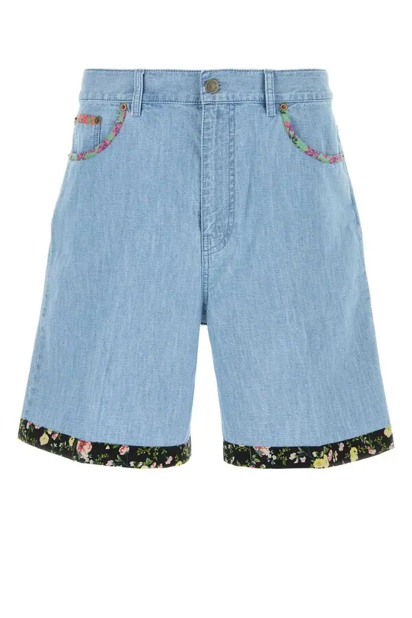 Valentino Garavani Denim Bermuda Shorts - Blue