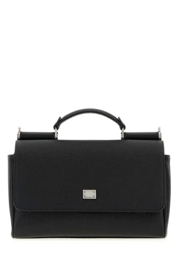 Dolce & Gabbana Leather Sicily Handbag, 25cm X 19cm X 8cm With Adjustable Shoulder Strap