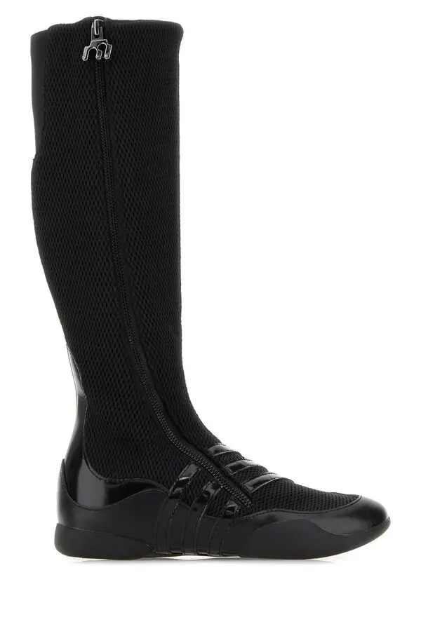 ADIDAS BY MIAOU Mesh And Leather Mini Boots For