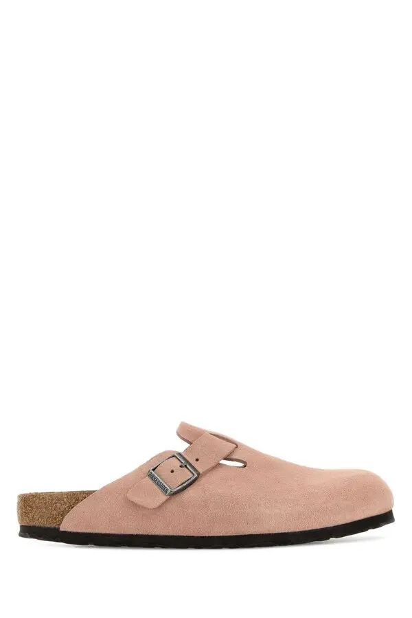 BIRKENSTOCK Boston Suede Slippers - Pink