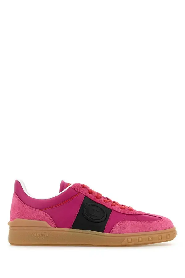 Valentino Garavani Suede And Fabric Upvillage Sneaker - Pink