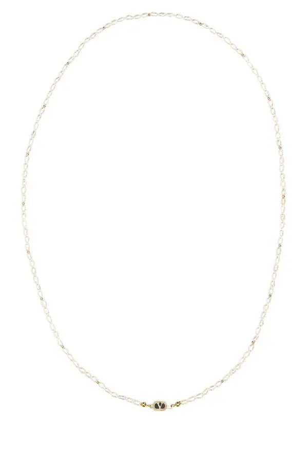 Valentino Garavani Oval Pearl Necklace - White