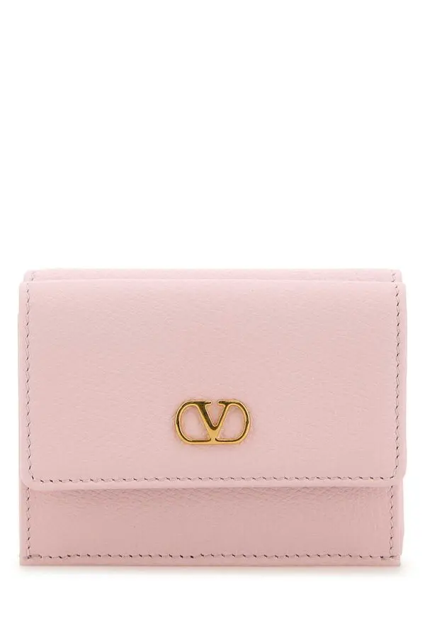 Valentino Garavani Ovine Leather Wallet 10 Cm X 7 Cm X 4 Cm - Pink