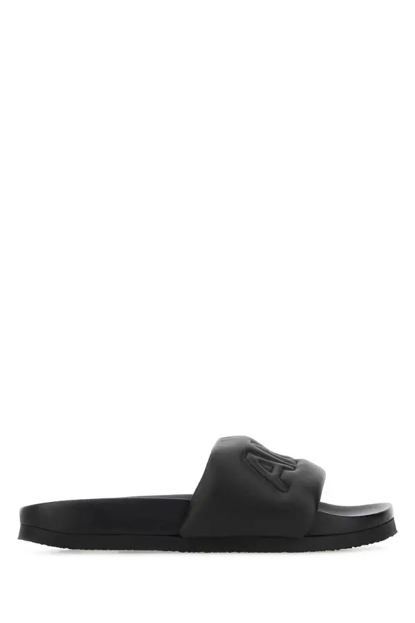 AMBUSH Leather Embossed Slip-on Slippers