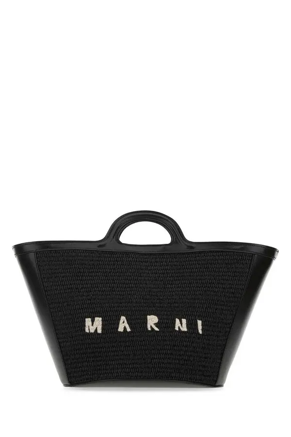 Marni Leather And Raffia Mini Tropicalia Summer Handbag 24 Cm
