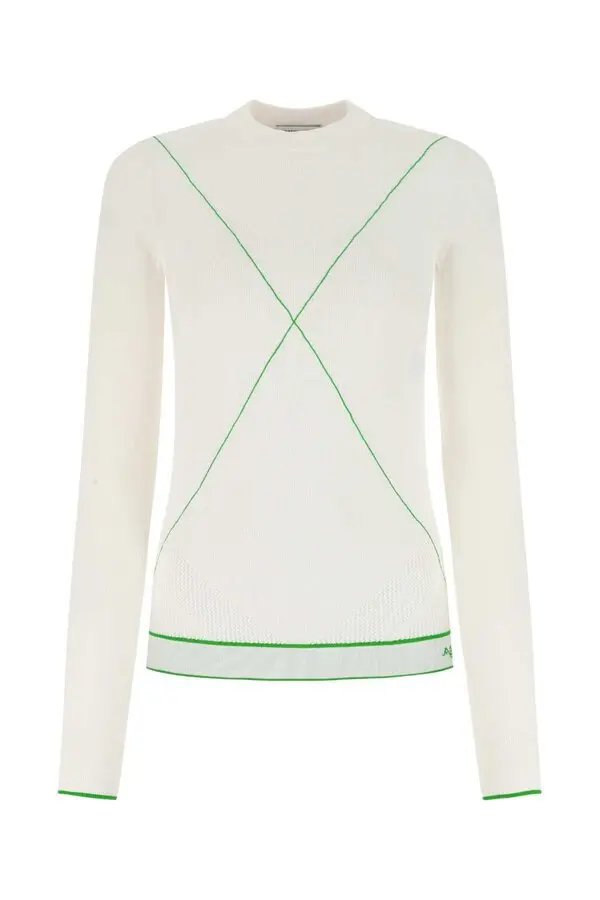 Bottega Veneta Style Viscose-blend Sweater For - White