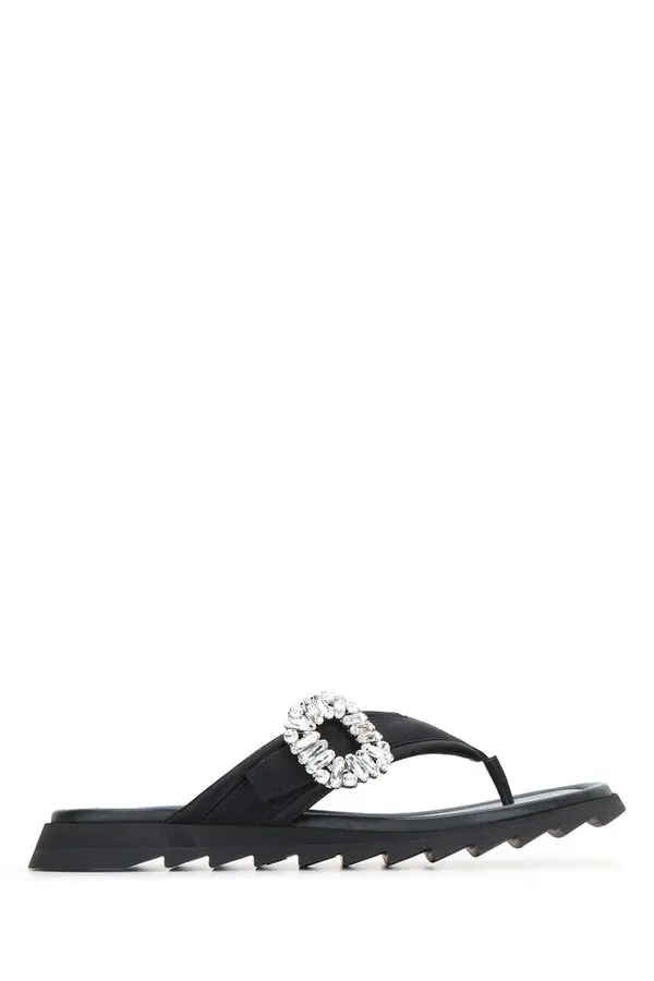 ROGER VIVIER Slidy Flip Flat Leather Pumps