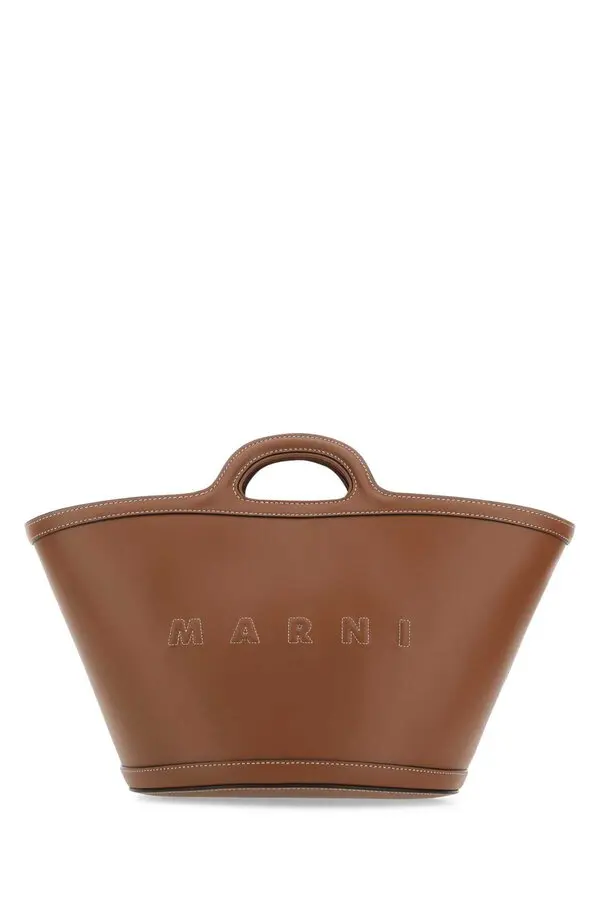 Marni Leather Mini Tropicalia Handbag 21 Cm X 27 Cm X 13 Cm