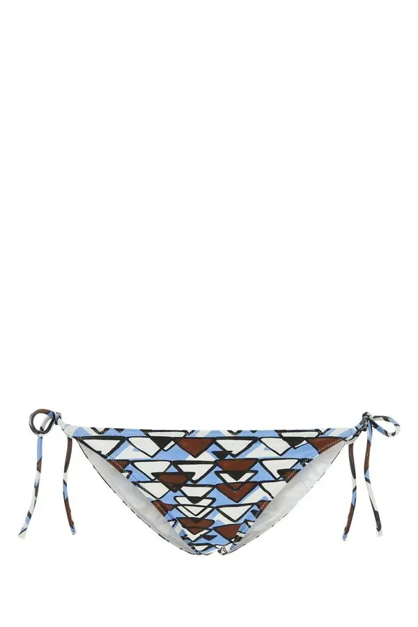 Prada Stretch Nylon Bikini Bottom - Printed
