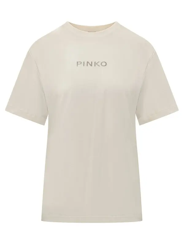 Pinko Graphic Print T-shirt - Beige Multi