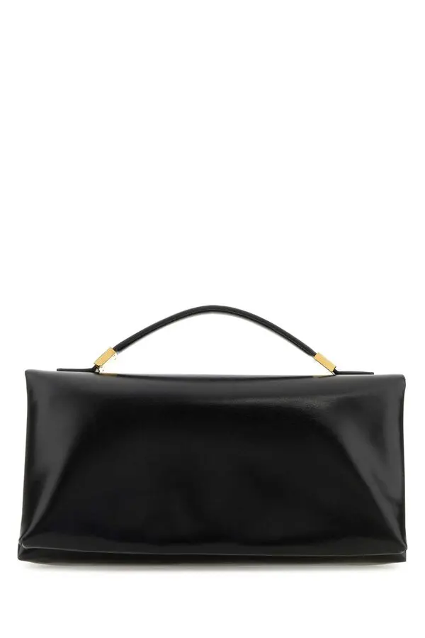 Marni Prisma Mini Leather Handbag 31cm - Black