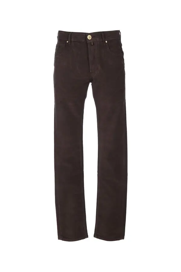 Jacob Cohen Tailored Flat Front Trousers - Brown