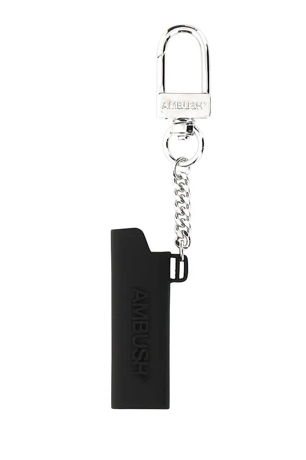 AMBUSH Metal Lighter Holder Key Ring Mini With Antiqued Brass Finish