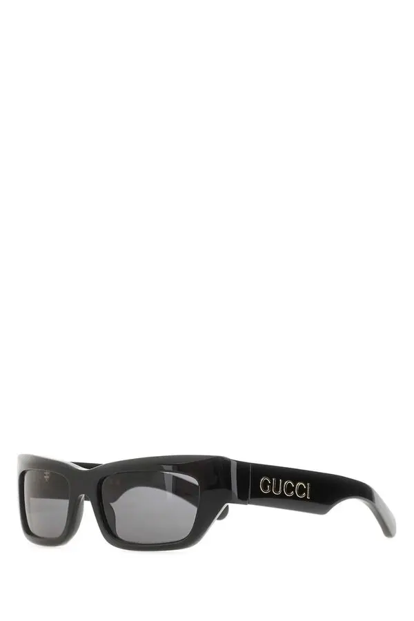 Gucci Acetate Rectangular Sunglasses - Black