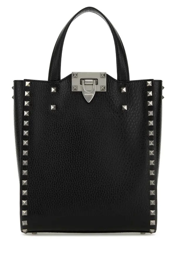 Valentino Garavani Rockstud Leather Handbag With Adjustable Shoulder Strap