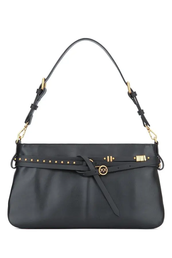 Pinko Classic Vitelino Leather Belt Handbag
