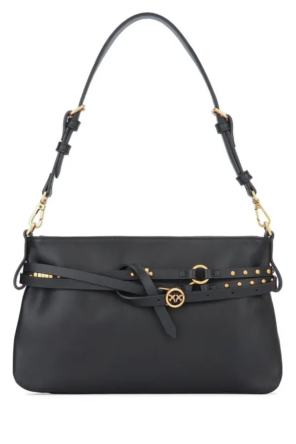 Pinko Mini Vitello Soft Leather Belt Bag With Studded Detailing - Z99q
