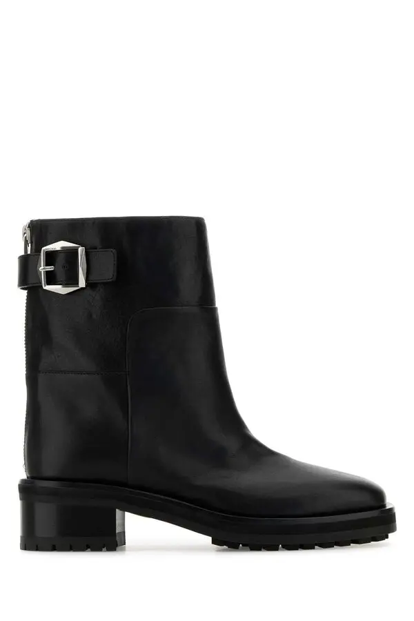 JIMMY CHOO Brooklyn Leather Ankle Boots With 5 Cm Block Heel