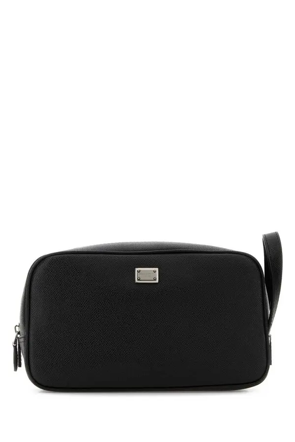 Dolce & Gabbana Mini Leather Beauty Case 23 Cm X 19 Cm X 9 Cm