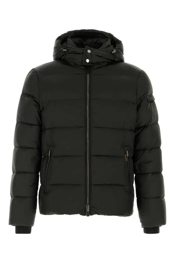 MOORER Quilted Down Puffer Jacket With Hood - Green