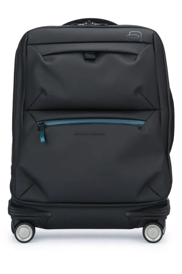 PIQUADRO Slim Cabin Luggage With 4 Wheels In Recycled Soft Fabric - N
