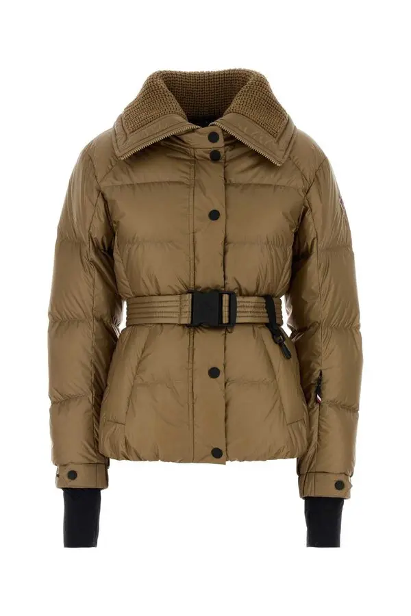 Moncler Quilted Nylon Down Jacket - Camel