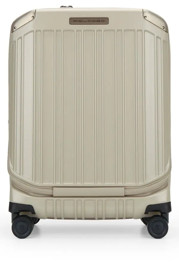 PIQUADRO Cabin Trolley Suitcase With Front And Middle Opening, 4-wheel Spinner Design