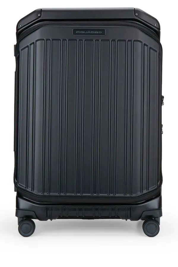 PIQUADRO Medium 4-wheel Trolley With Front-middle Open Compartments For