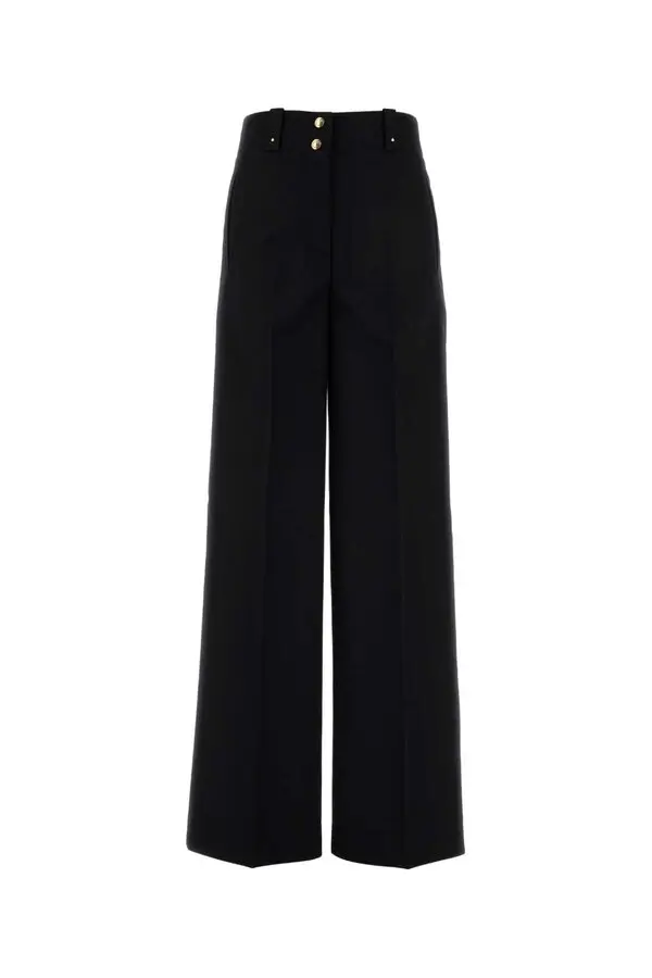 Moncler Palazzo Pants In Polyester-virgin Wool Blend