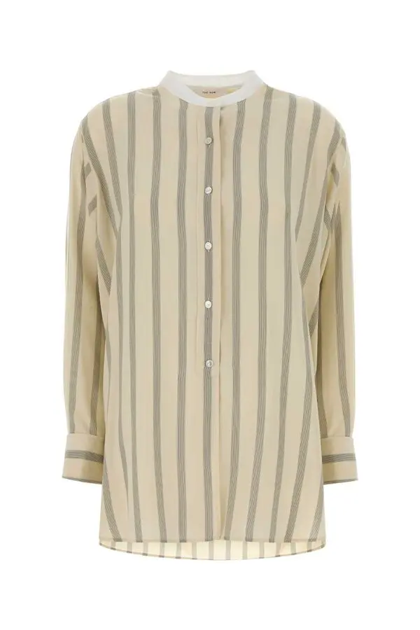THE ROW Embroidered Silk Falco Shirt