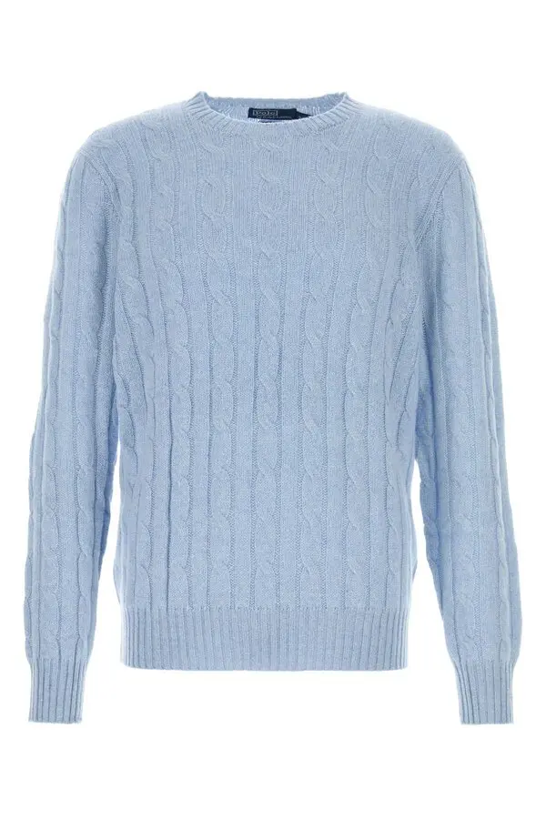 Polo Ralph Lauren 100% Cashmere Knit Sweater - Light Blue