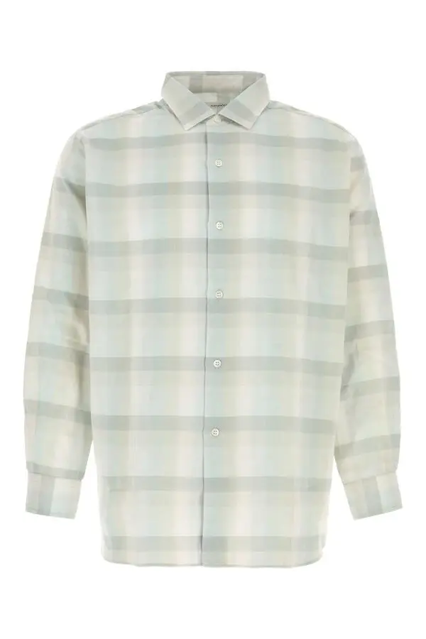 Nanamica Embroidered Checkered Cotton-blend Shirt - Checked